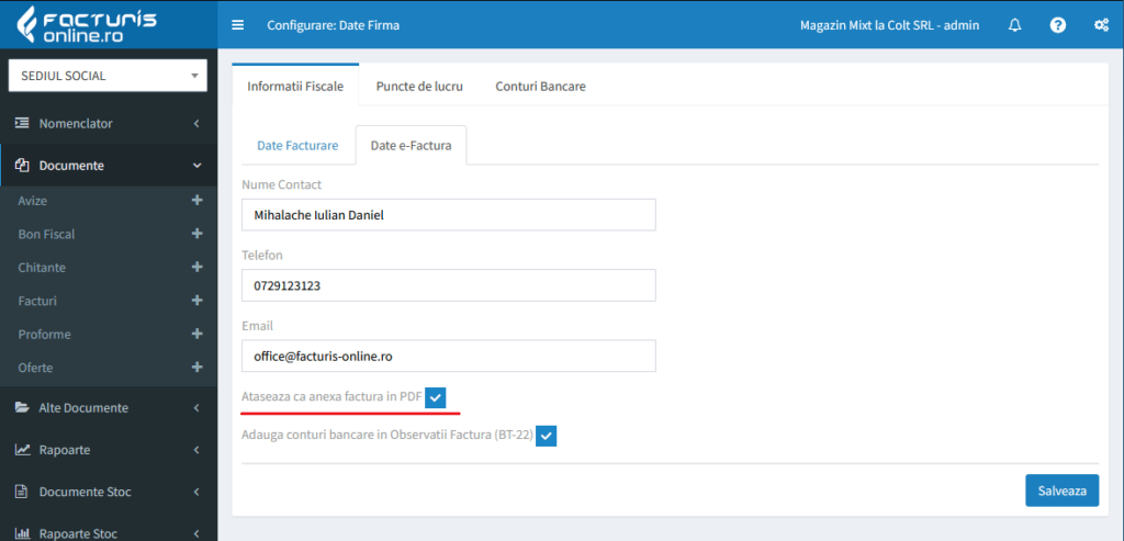 Anexa la factura în sistemul RO e-Factura (BG-24) - Program RO e-Factura gratis
